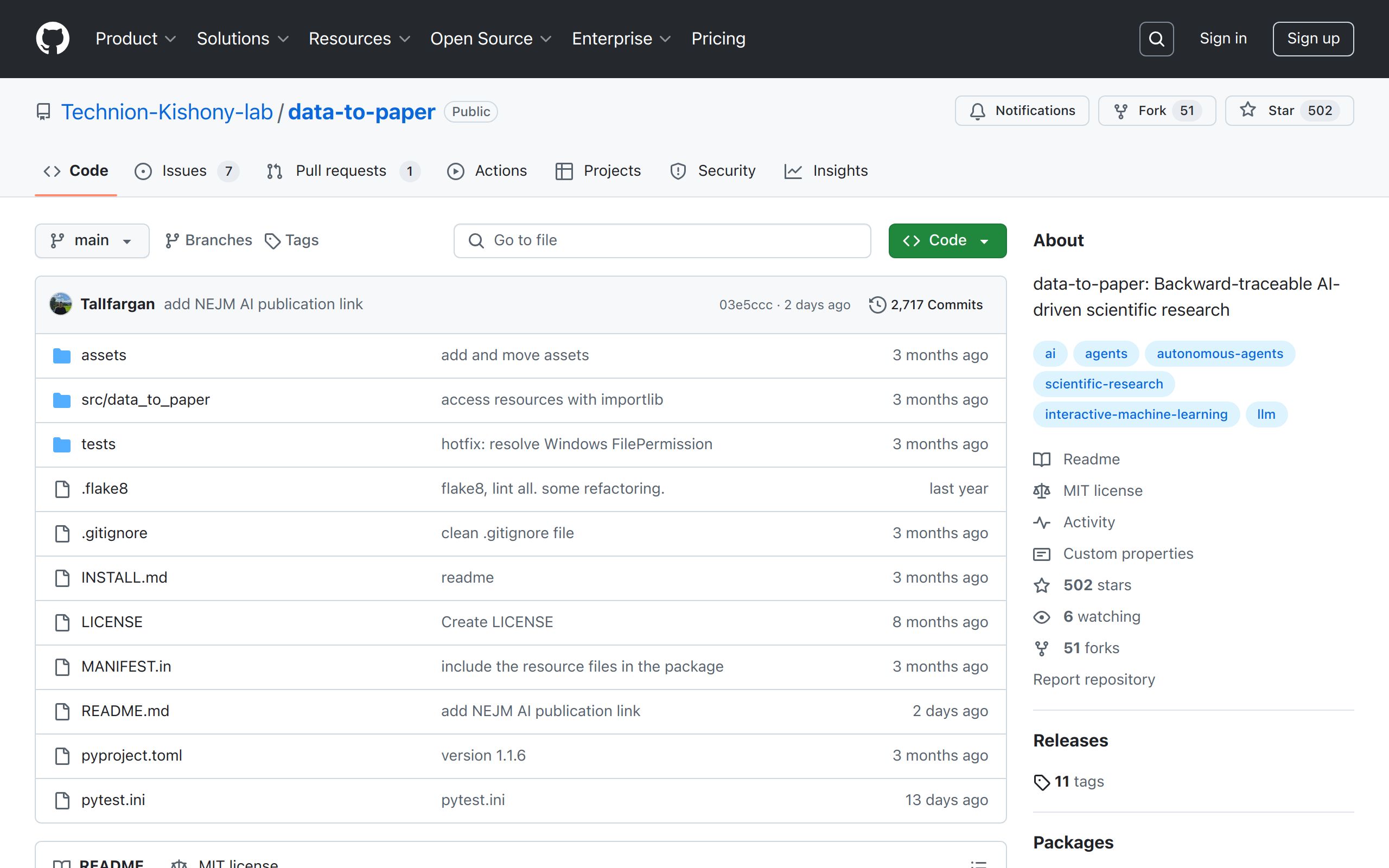 Technion-Kishony-lab/data-to-paper | Autonomous Agents Hub